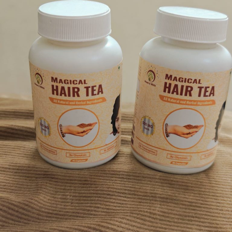 Brown and White Magical Hair Tea Capsule - 1 bottle (90 capsules ...
