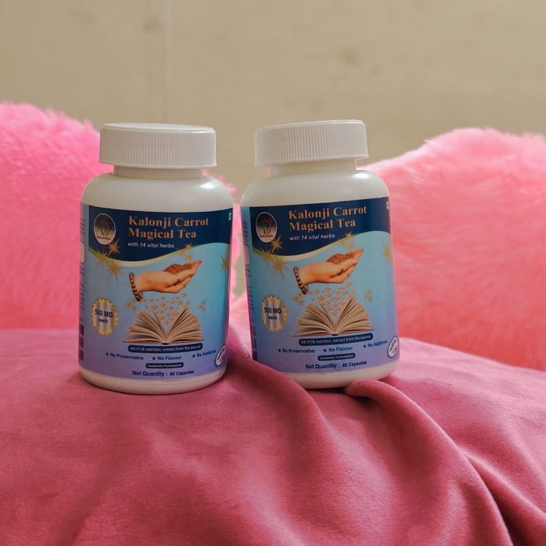 Brown & White Kalonji-Carrot Magical Tea CAPSULE for Skin Glow, Weight ...